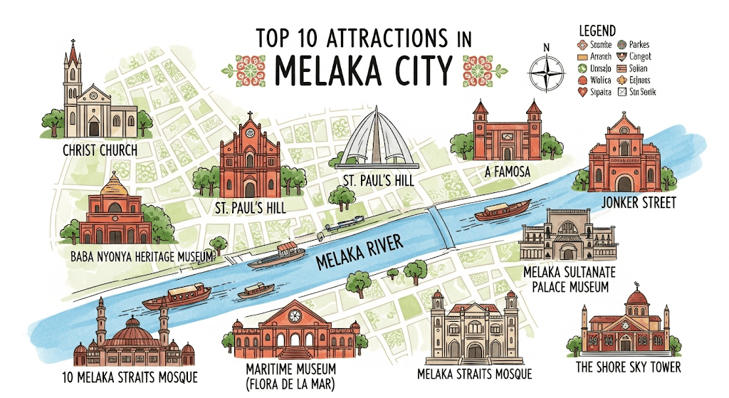 Top 10 Attractions in Melaka City | Visit Malaysia 2026